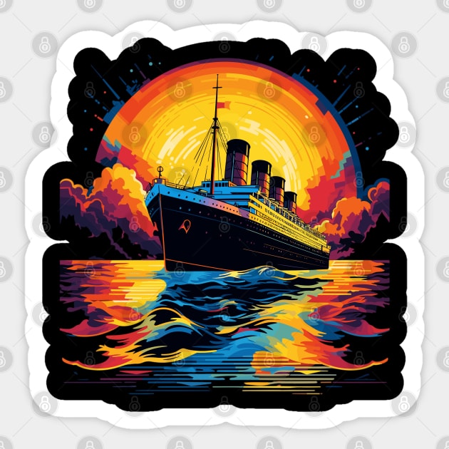 Retro Titanic - Titanic - Sticker | TeePublic